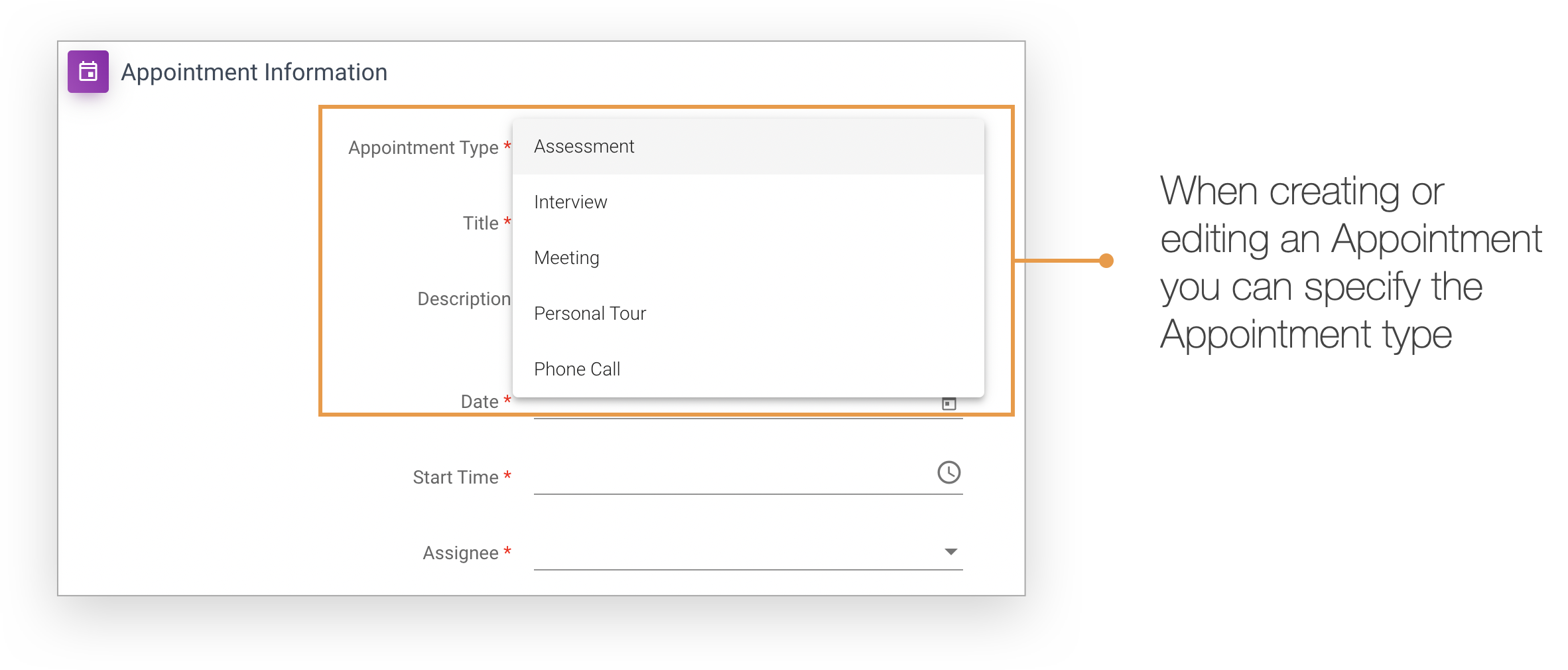 Adding an Appointment Type – Enquiry Tracker