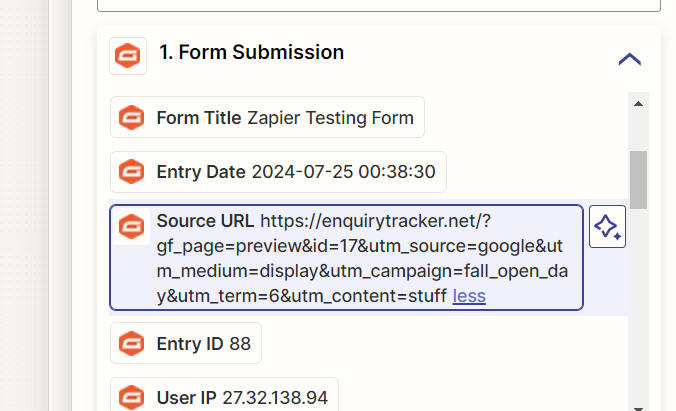 How to extract UTM parameters from the URL using Zapier – Enquiry Tracker