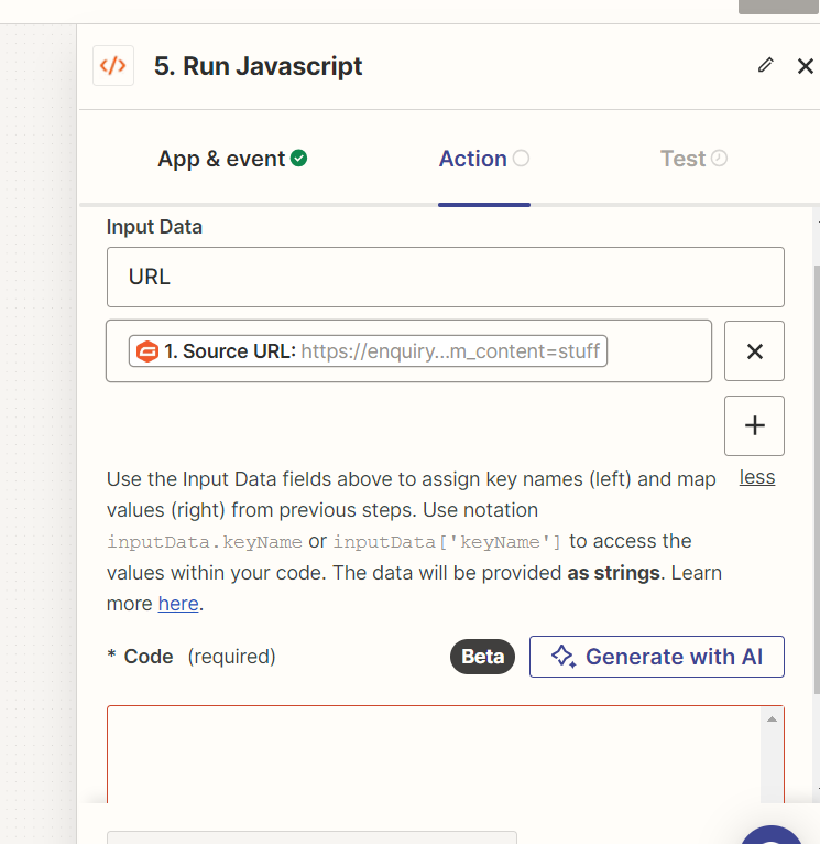 How to extract UTM parameters from the URL using Zapier – Enquiry Tracker