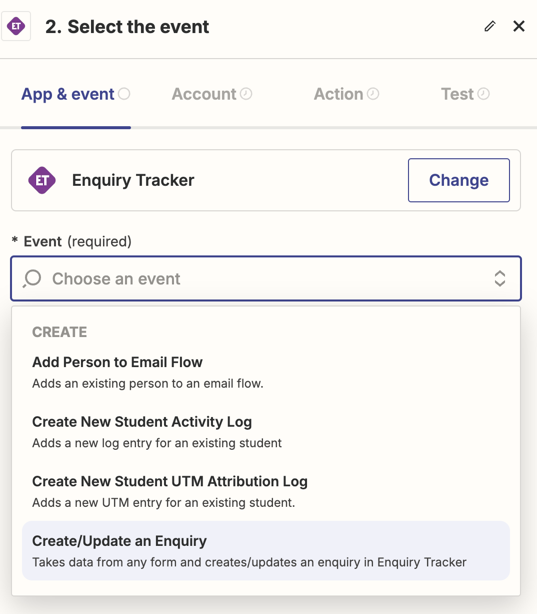 How to attach a person to an email flow using Zapier – Enquiry Tracker