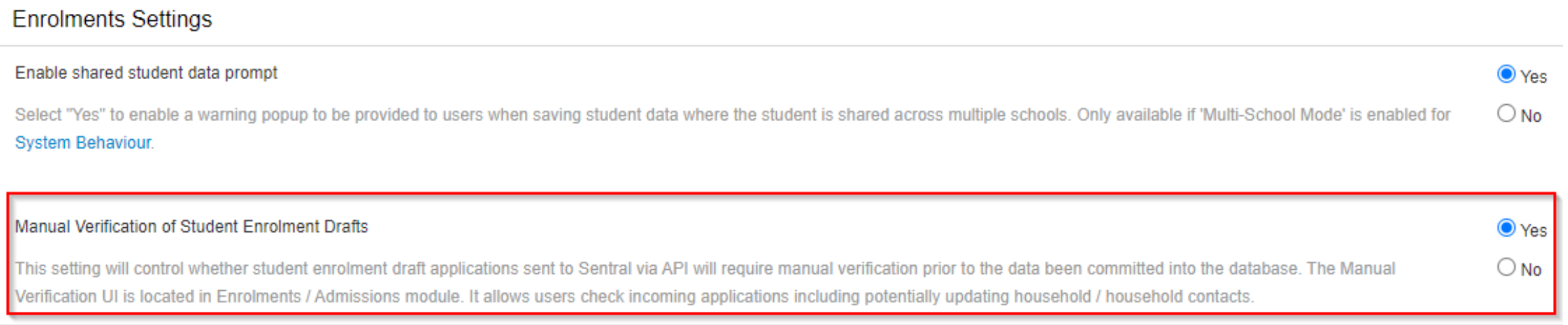 Prerequisites for transferring data to Sentral – Enquiry Tracker
