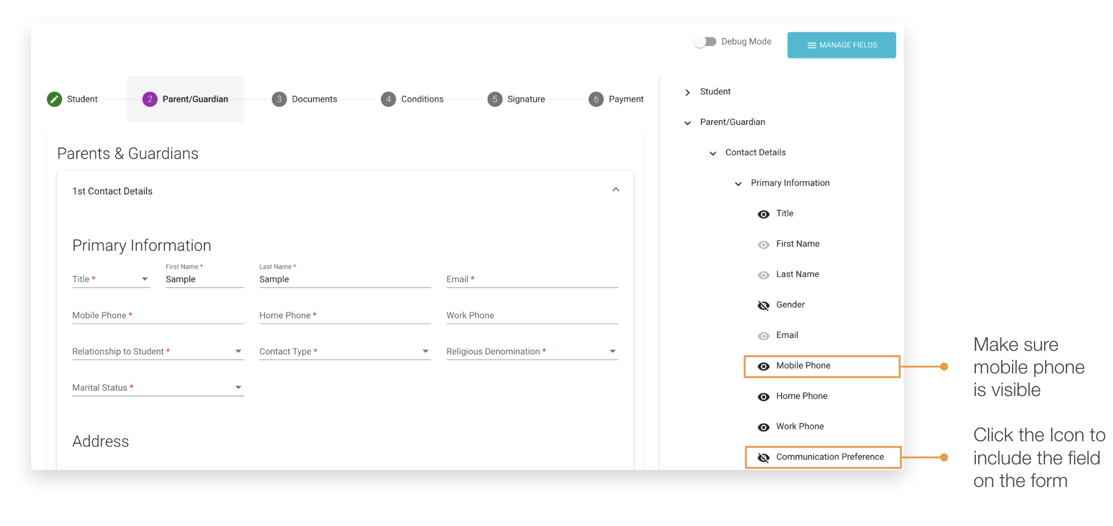 Getting Started with SMS – Enquiry Tracker