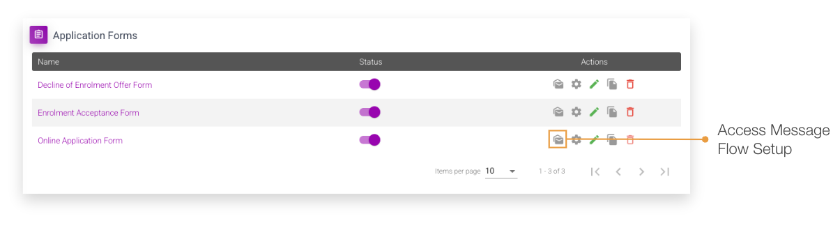 Editing Emails / Messages for Apply Forms – Enquiry Tracker