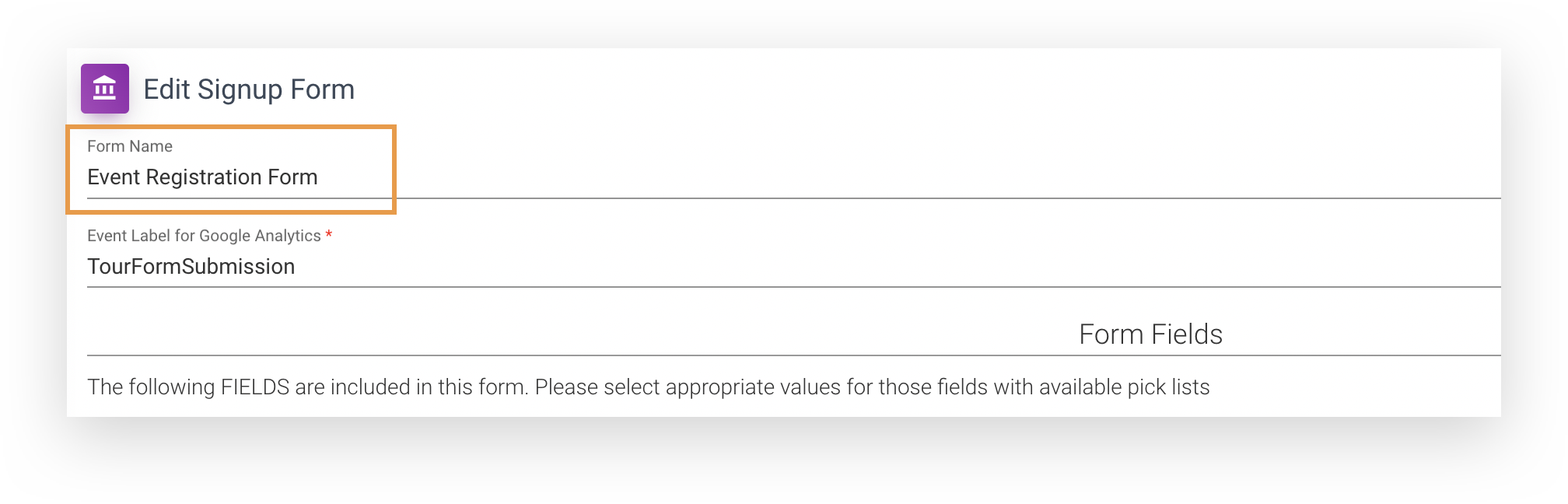 Editing the Signup forms – Enquiry Tracker