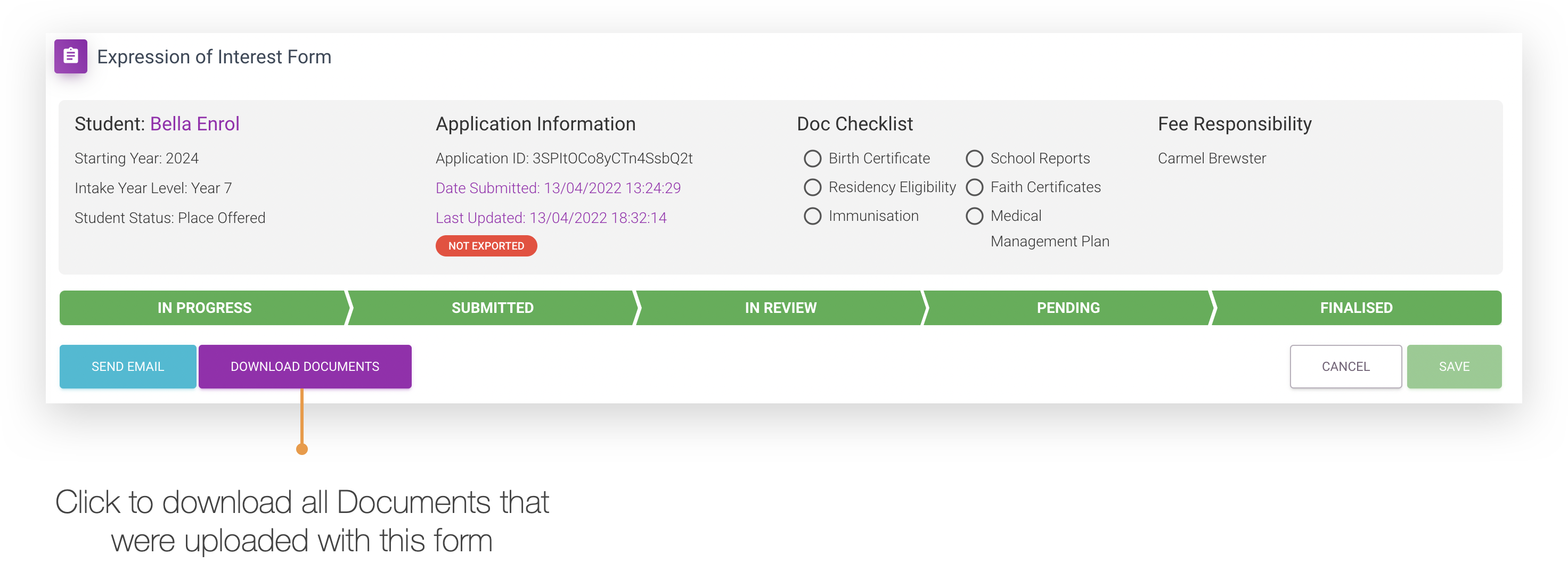 How to Download Multiple Documents – Enquiry Tracker