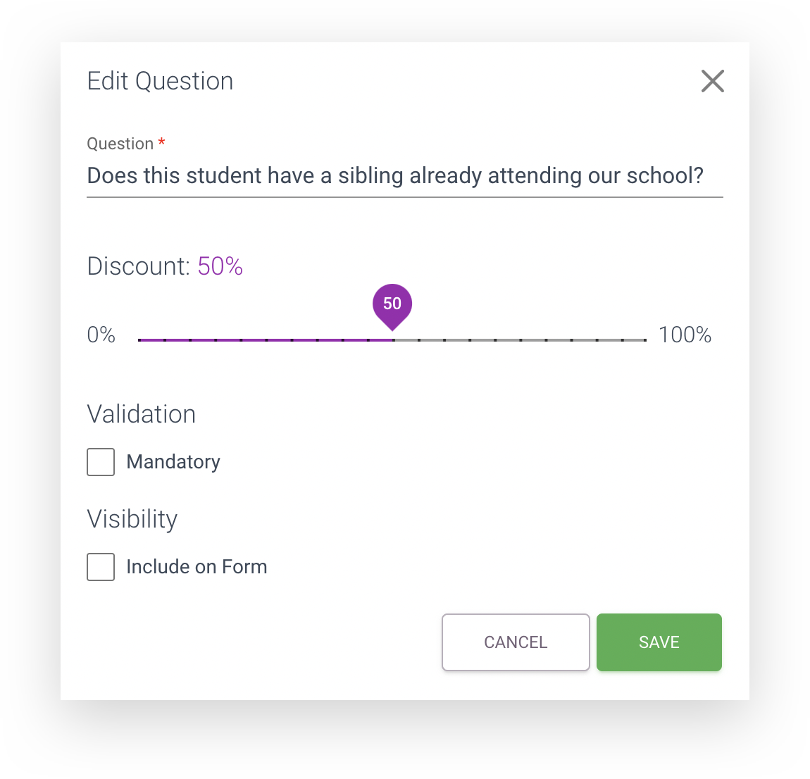 Adding discounts to Apply forms – Enquiry Tracker
